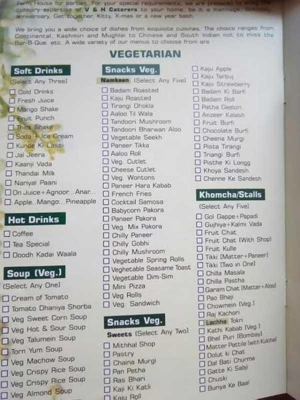 Indian Marriage Food Menu List Blajewka